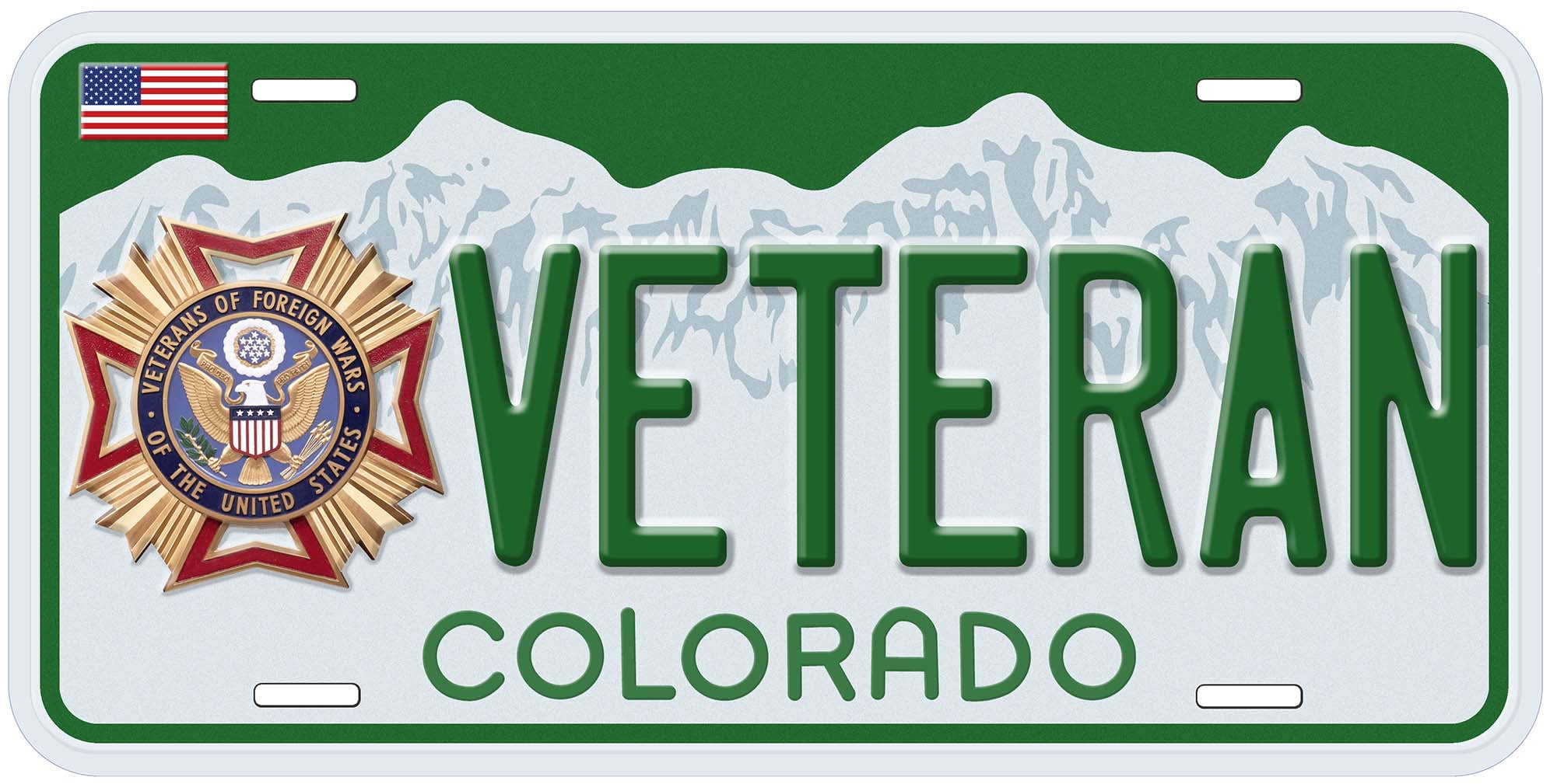 Colorado Veteran Novelty Car Auto License Plate - Walmart.com