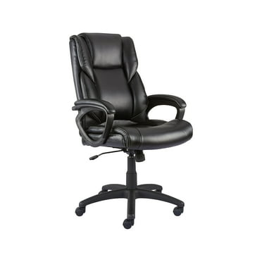 Staples Mcallum Black Bonded Leather Office Manager's Chair with Swivel ...