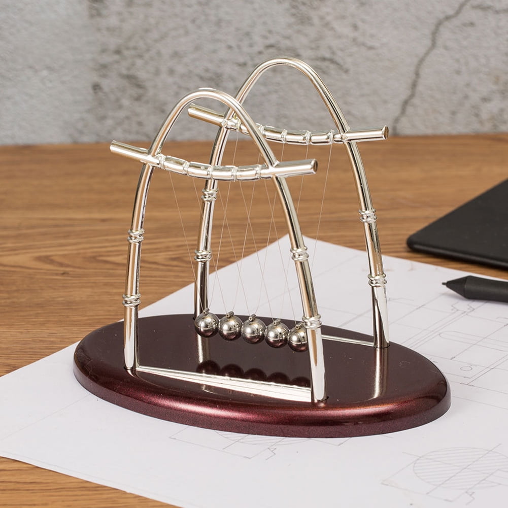 Aofa Oval Newton's Cradle Balancing Balls Toy Home Deck Decor Physics ...