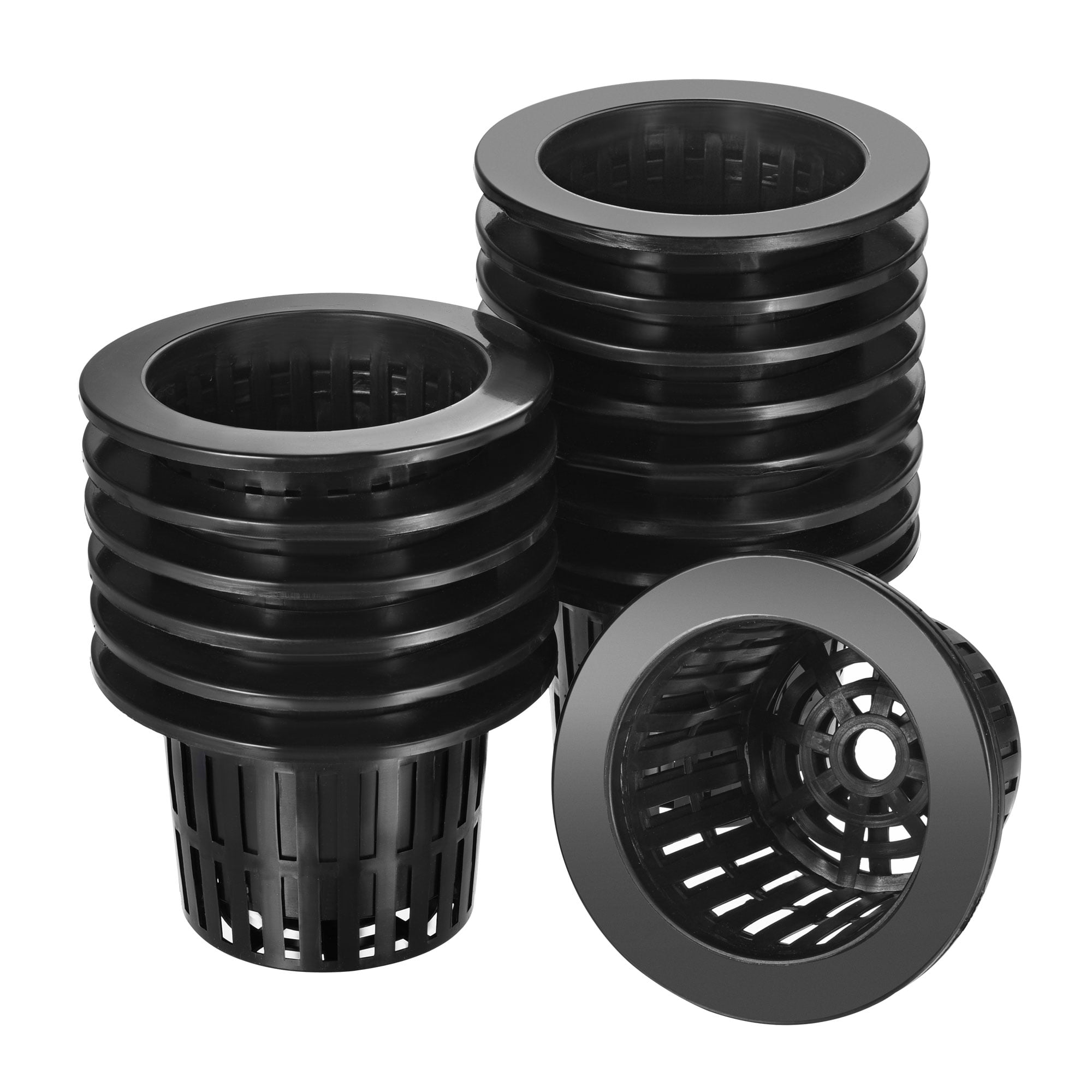 Uxcell Garden Slotted Mesh Cups Hydroponic Net Pots Plastic 4.35 Inch ...