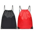2 Pack Drawstring Backpack String Bag Sack Bag Cinch Gym Bag Storage ...
