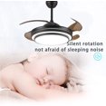 Miumaeov 42'' Modern LED Invisible Ceiling Fan Light Dimmable LED ...