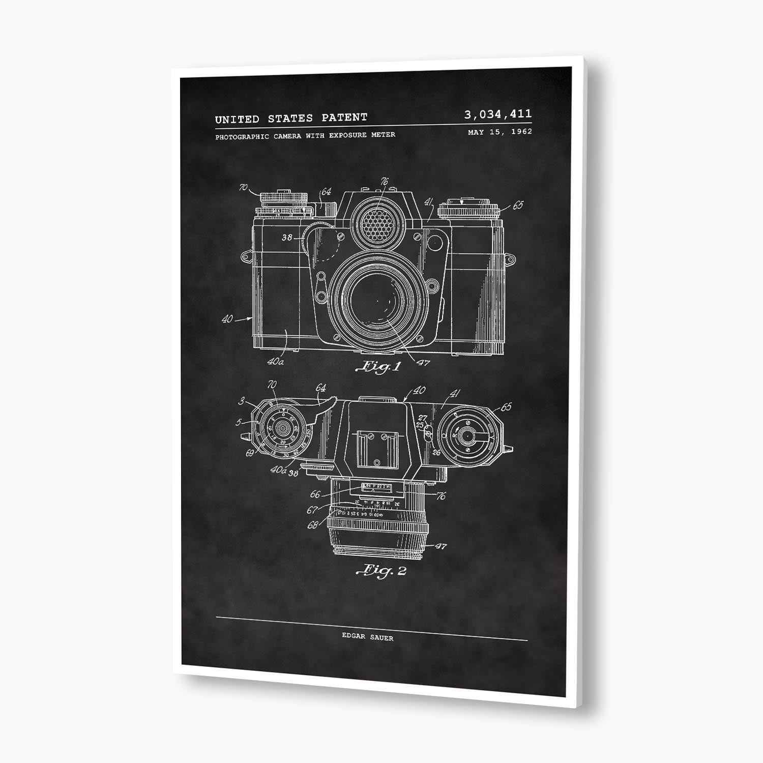 Camera with Exposure Meter Patent Poster; Unframed by SnooozeWorks ...