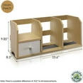Furinno Pasir 12247SBE/WH Desk Storage Shelf with Bins - Walmart.com