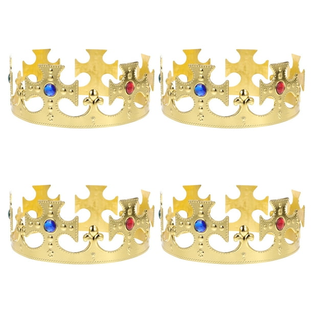 4pcs Royal Crowns Fiesta de cumpleaños Coronas Príncipe Coronas Disfraz ...