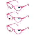 3 Pairs Lot Women Cat eye Clear Pink Readers Reading Glasses - Cateye ...