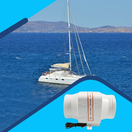 4-inch 12V In-Line Bilge Ventilator Boat Blower Fans Blower Vent ...