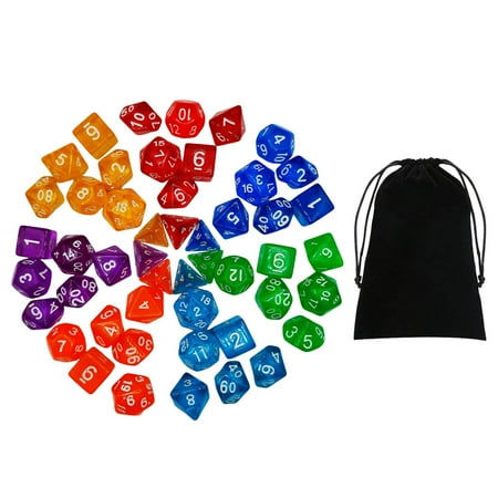 49x Polyhedral Dices Set Colored D8 Roll Playing Games | Walmart Canada