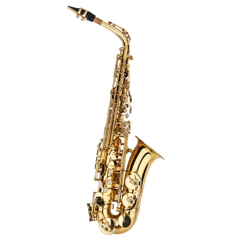 Ktaxon Professional Alto Drop E Saxophone Sax with Case, Gold - Walmart ...