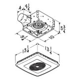 Broan Voice Controlled Bathroom Light Exhaust Vent with Speaker and LED ...