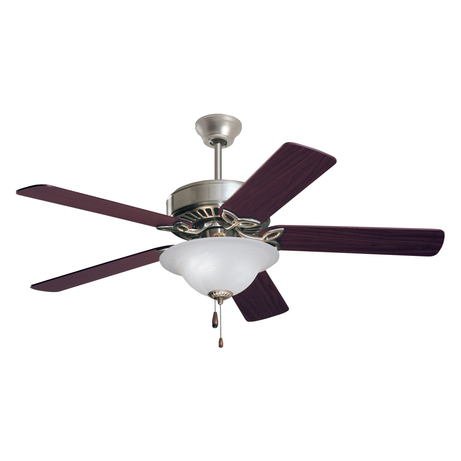 Emerson Pro Series 50" Ceiling Fan with Light in Brushed Steel ...