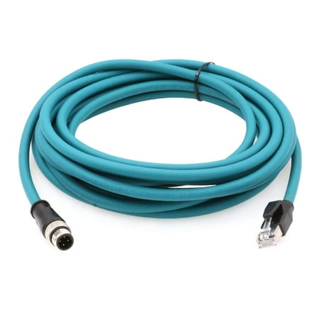 M12 4 Position D-Coded Male to RJ45 Male High Flex Cat5e Industrial ...