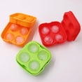 4 Cavity Ice Ball Maker Mold,5.1x5.1inch Silicone Ice Cube Tray with ...
