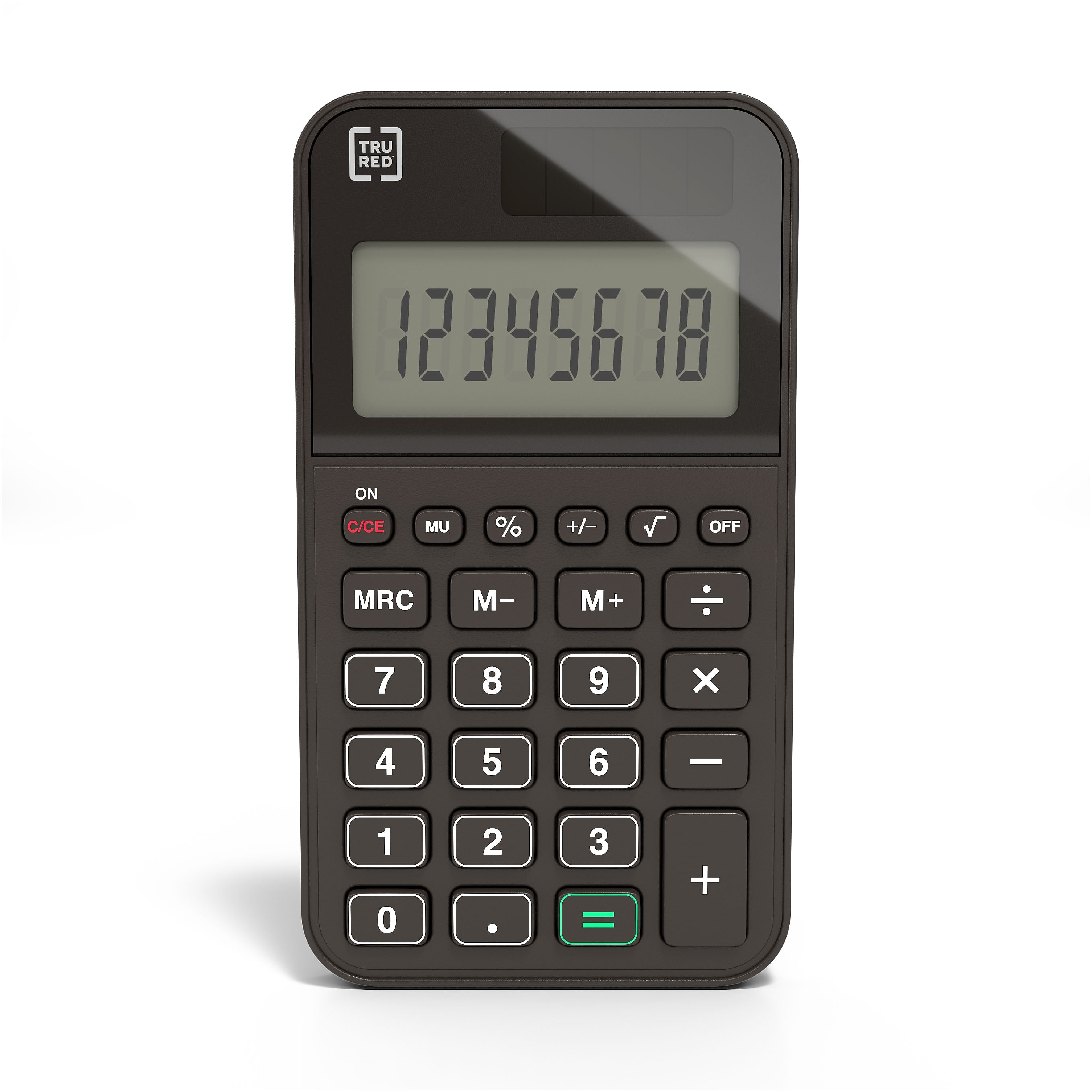 Tru Red Tr130 8 Digit Pocket Calculator Black