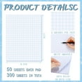 Graph Paper Pads 6 Pack 50 Sheets/pad 8.5 x 11 Inches Graph Paper Pads ...