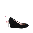 Doris-22 Women's Round Toe Patent Wedge Heel Shoes - Walmart.com
