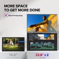 UPERFECT Folding Monitor - 23.8" 100Hz Dual Monitor Portable ...