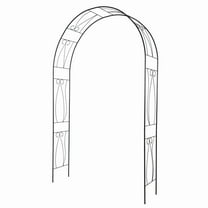 Kinbor 8' Garden Steel Arch Arbor for Climbing Plant, Black - Walmart.com