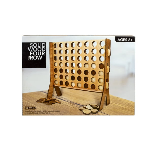 Gener8 Solid Wood Classic 4 in a Row Game - Ages 6 Years and up ...