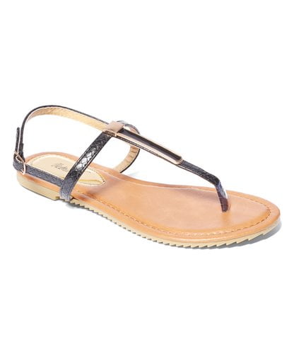 Victoria K Womens' Metallic Embellishment Sandals - Walmart.com