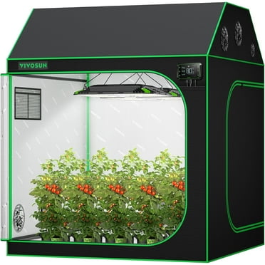 VIVOSUN S538 Hydroponic Grow Tent, 60"x32"x80" with Light, Observation ...