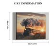 Acheng Canvas Print Wall Art -Train with Gray Smoke Steam Trains in ...