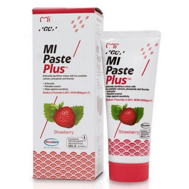 GC Mi Paste Plus Toothpaste, Fluoride Enhanced, Whitening, Strawberry ...