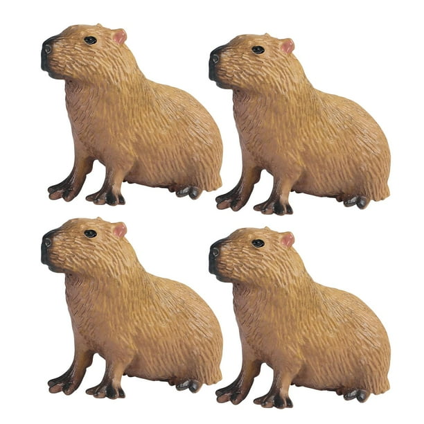 4x Realistic Capybara Figurines Capybara Figure Office Decor Ornaments ...