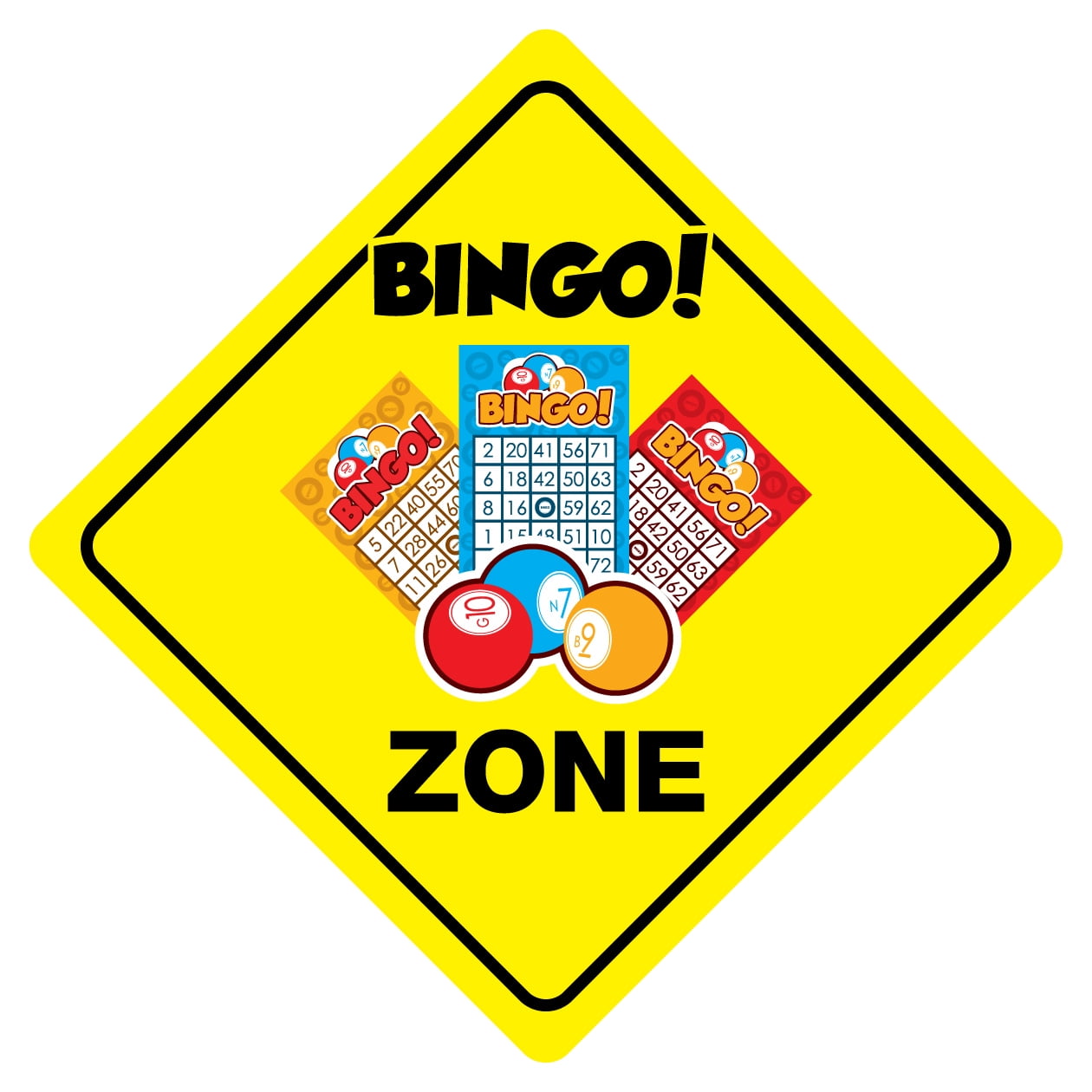 BINGO ZONE Funny Novelty Crossing Sign - Walmart.com