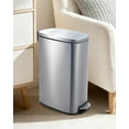 Senfot Slim Kitchen Trash Can 13 gal, Skinny Stainless Steel Garbage ...