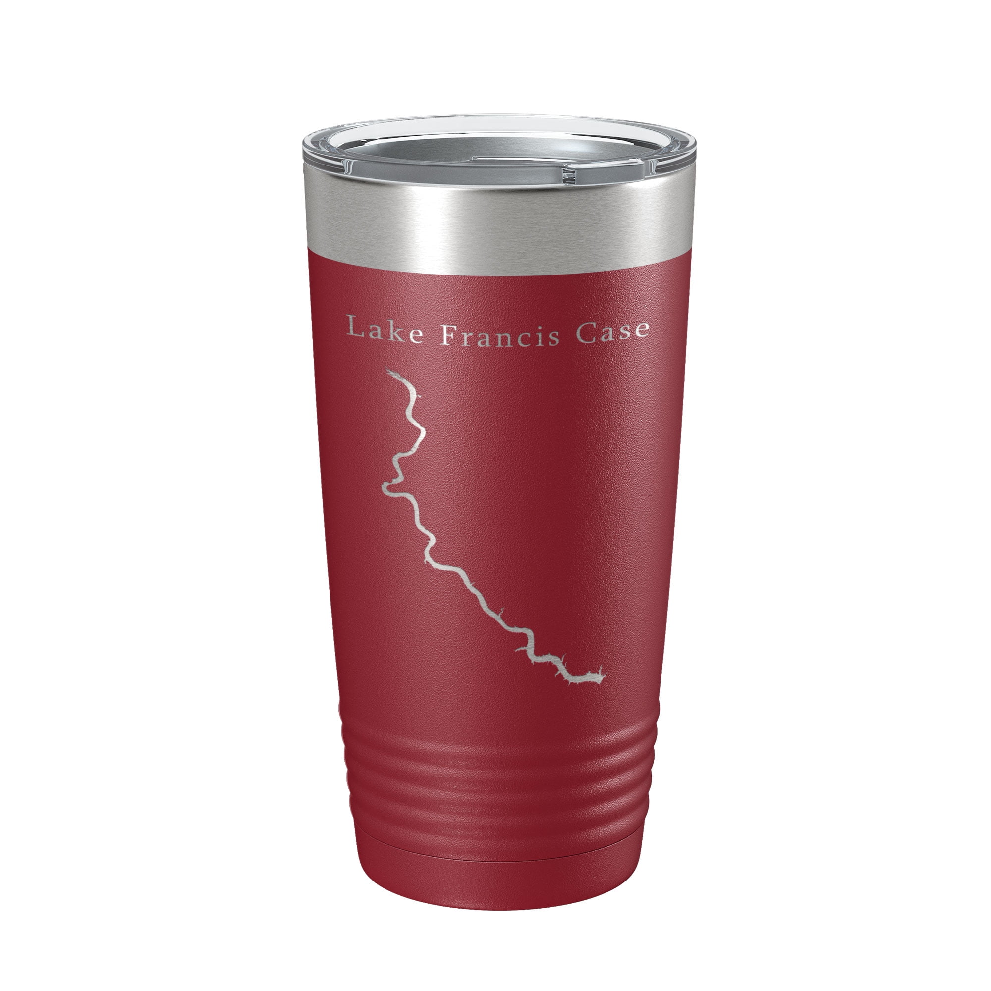 Lake Francis Case Map Tumbler Travel Mug Insulated Laser Engraved ...