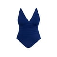 Time And Tru Womens And Womens Plus Plunge V Neck One Piece Swimsuit