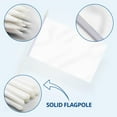 Anley White Mini Flag 12 Pack - Hand Held Small Miniature Solid White ...