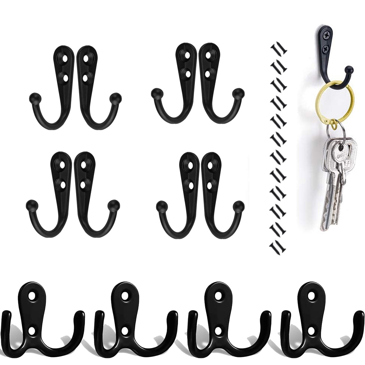 Click here for Askmiss Coat Hooks Double Prong Wall Mounted Robe... prices