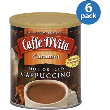 (6 Pack) Caffe D'Vita French Vanilla Cappuccino, 16 oz Canister - Walmart.com