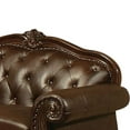 ACME Anondale Loveseat in Espresso Top Grain Leather Match and Cherry ...