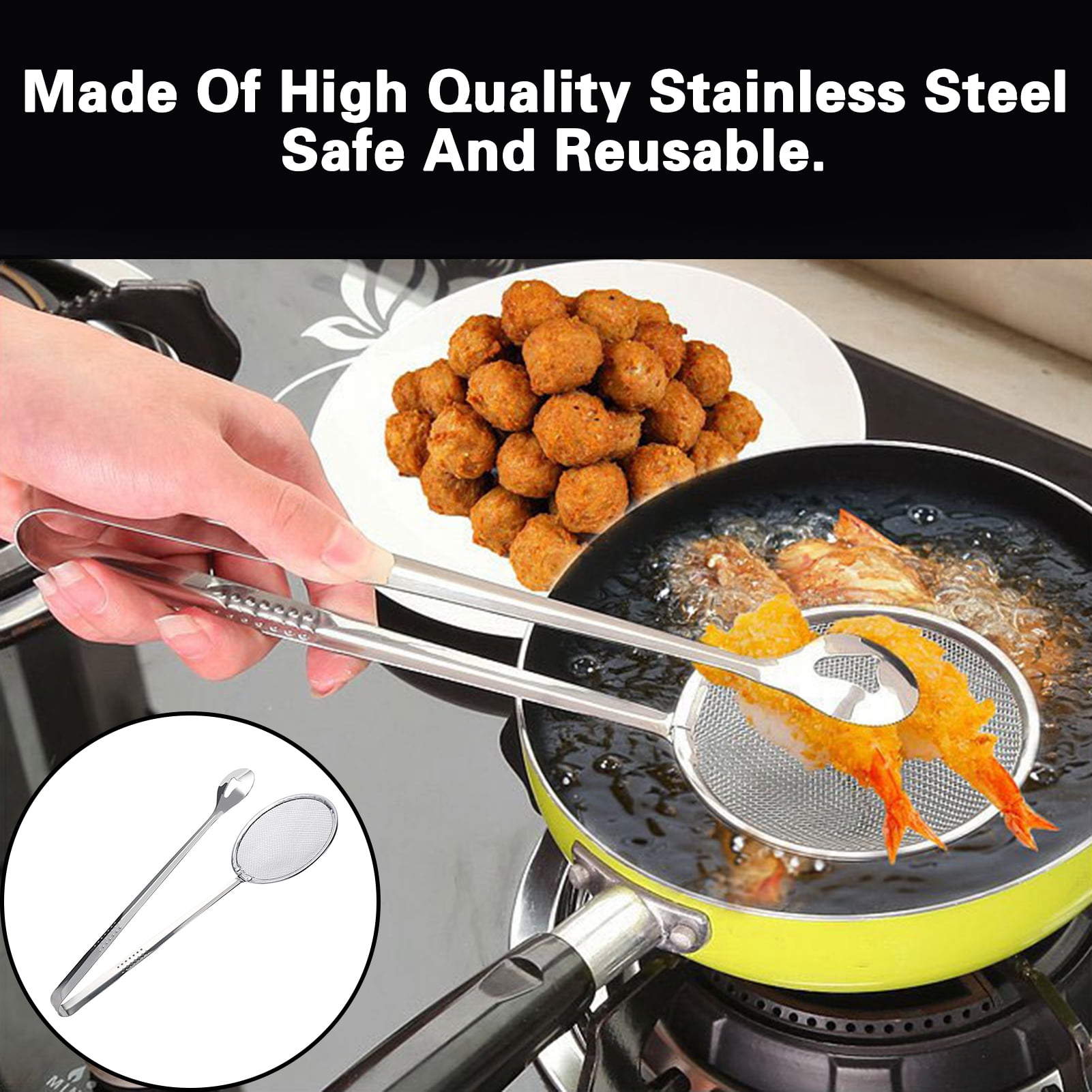 UDIYO 5Pcs 2-in-1 Colander Spoons Heat-Resistant Quick Filtration ...