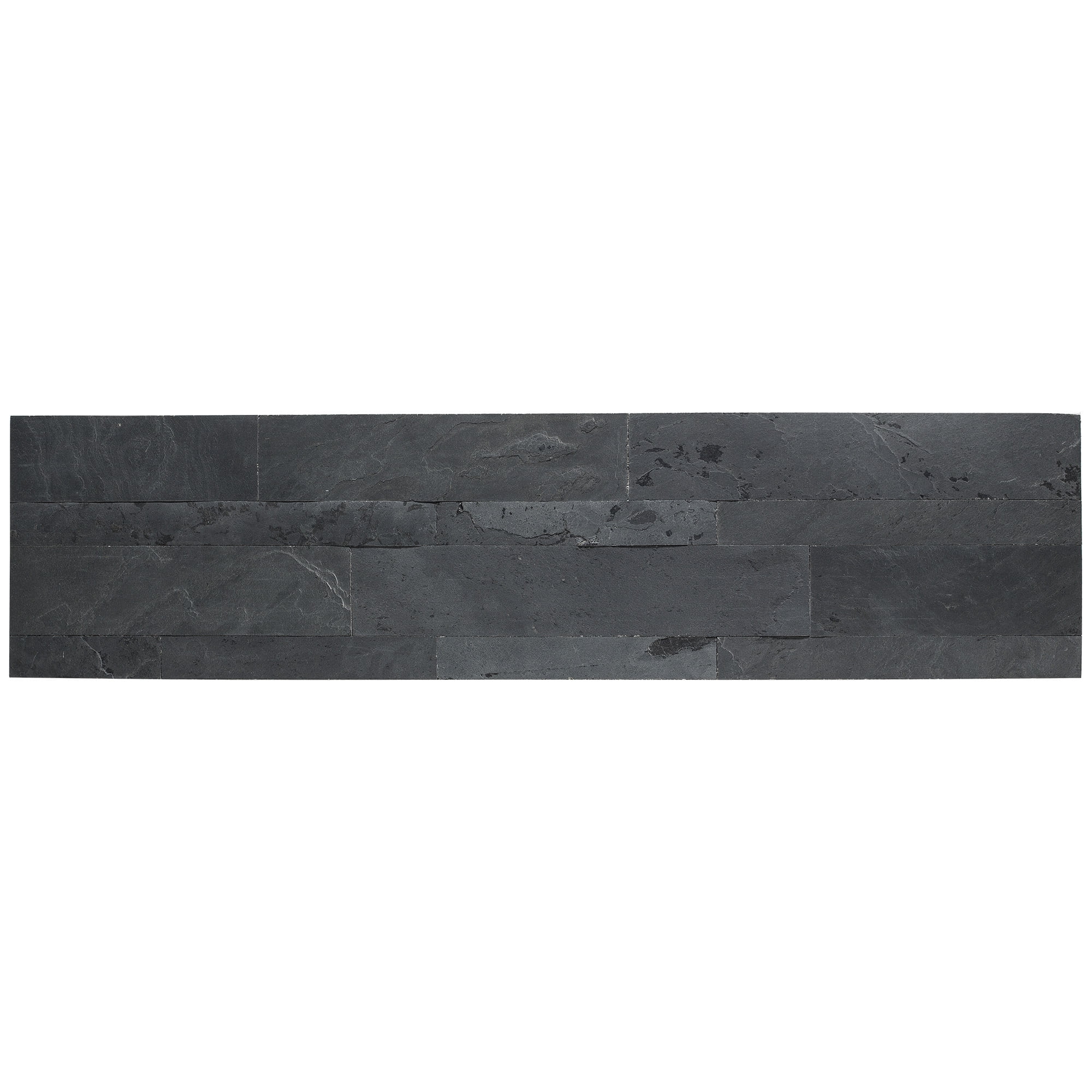Aspect Peel and Stick Stone Overlay Kitchen Backsplash - Charcoal Slate ...