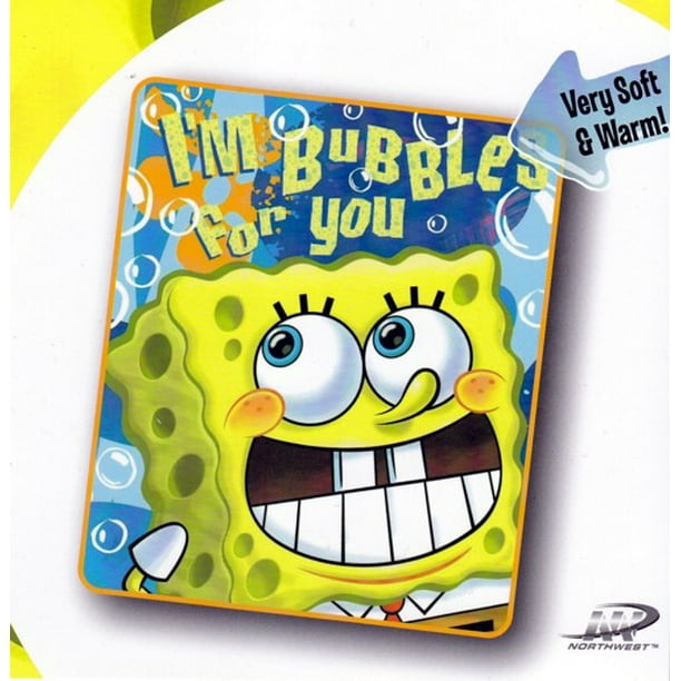 Spongebob Squarepants Bubbles 46x60 Plush Fleece Throw Blanket ...
