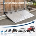 29 x 24 Inch Heavy Duty Aluminum Shed Ramp, 1500 LBS Capacity Anti Slip ...