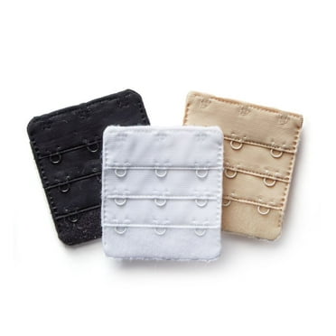 More of Me to Love Stretch Elastic Bra Extender, 4-Hook, Beige (3-Pack ...