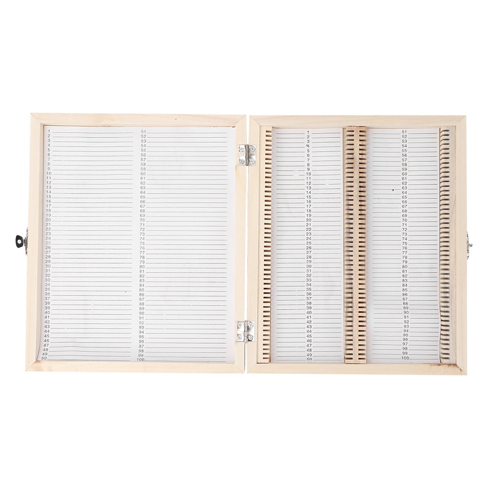 LYUMO Prepared Slide Box,100PCS Biology Glass Prepared Microscope ...