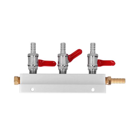 Ccdes 3 Way Gas Splitter CO2 Gas Distribution Manifold With 5/16 Inch ...