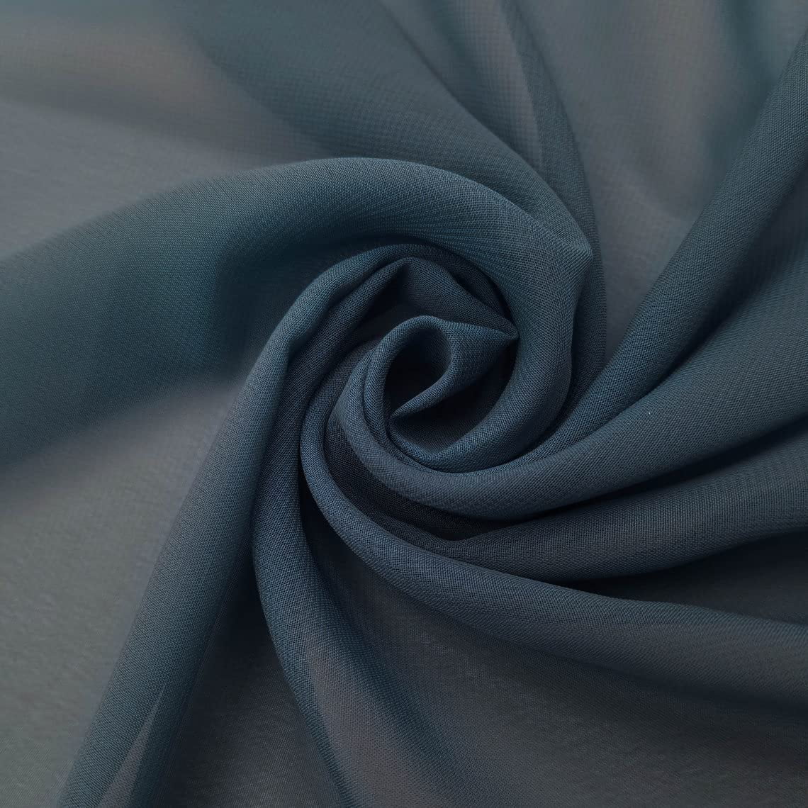 Dark Blue Chiffon Fabric