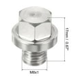 Uxcell M8x1 Male Plug Stainless Steel Thread Hex Head Socket Solid Pipe ...