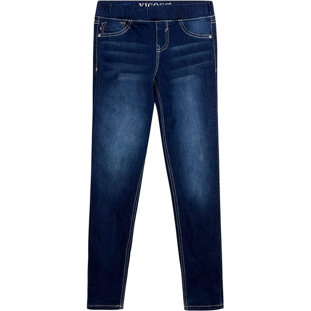 VIGOSS Girls' Jeggings - Pull On Super Stretch Denim Skinny Jeans for ...