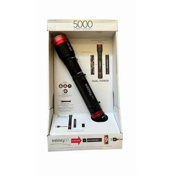 Infinity X1 3500 Lumen Dual Power Flashlight 2-Pack – High-Performance ...