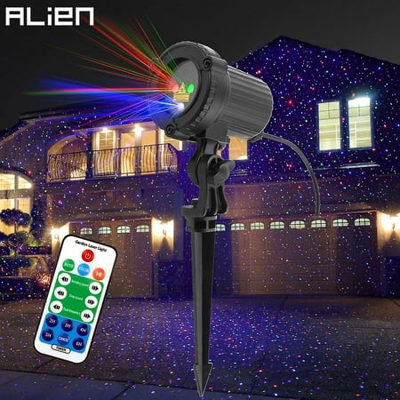 ALIEN Remote RGB Moving Static Star Christmas Laser Light Projector ...