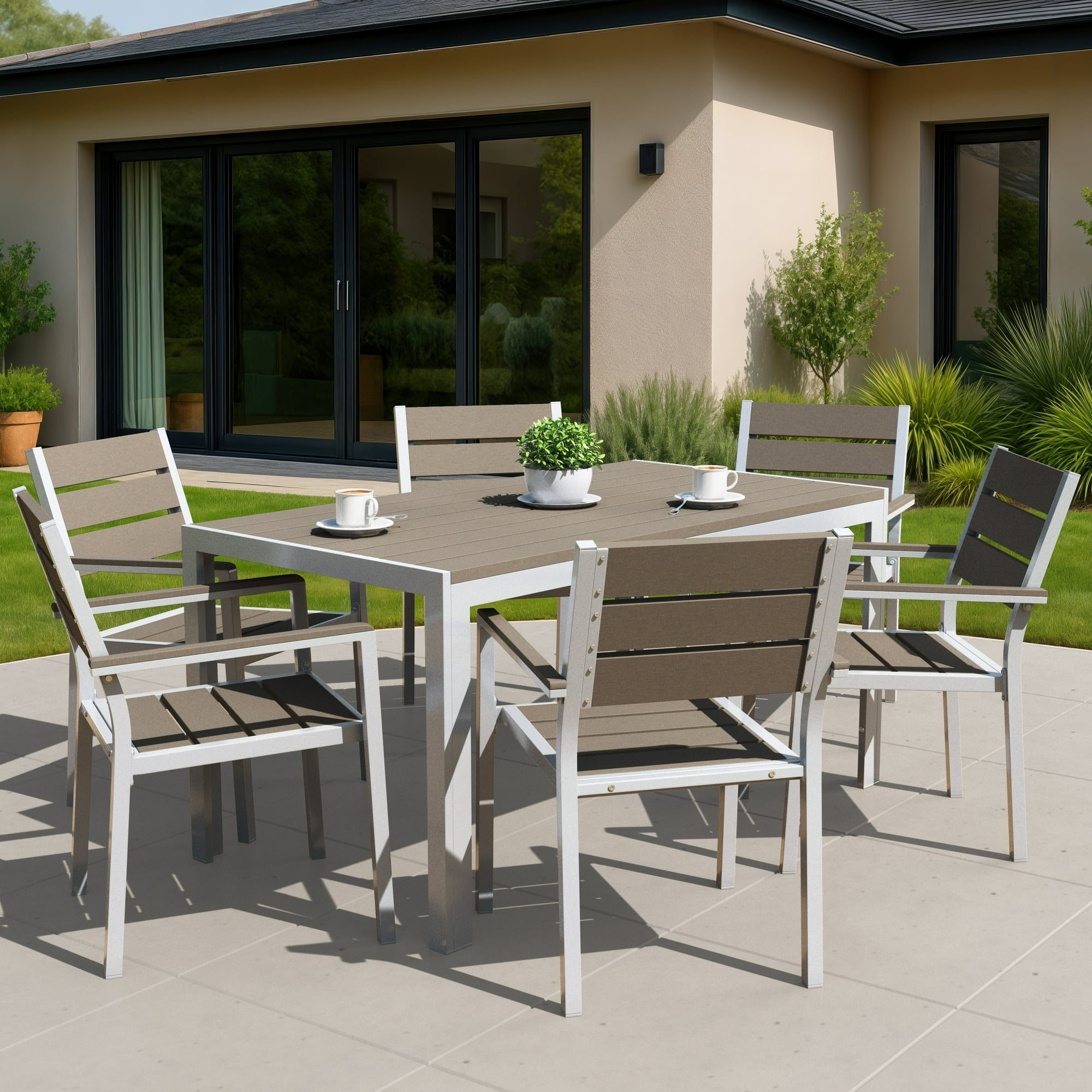 Click here for Corliving Gallant 7-Piece Aluminum And Poly-Wood O... prices