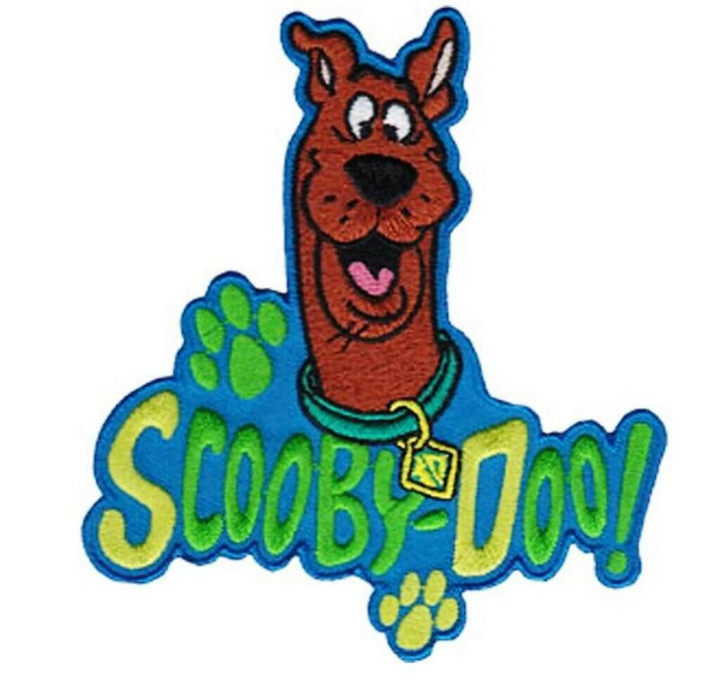 Scooby Doo Face With Name 3 1/2" Tall Embroidered Iron On Patch ...